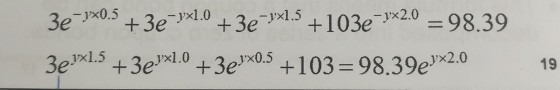 Solved 3e-7X0.5 + 3ep41.0 +3e-ww.5 +1032–132.0 = 98.39 | Chegg.com