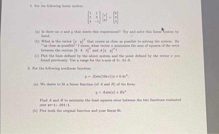 Solved answer with matlab code only. Please and thank you. | Chegg.com
