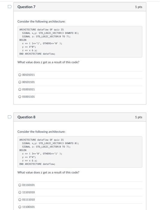 Solved Question 1 1 pts Which of these initialised | Chegg.com