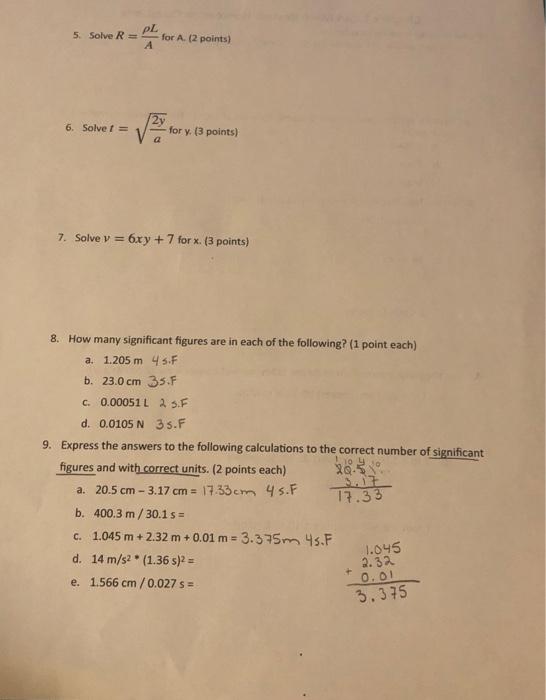 Solved can you double check my work and help me with the | Chegg.com