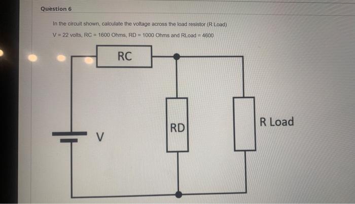 Solved In the circuit shown, calculate the voltage across | Chegg.com