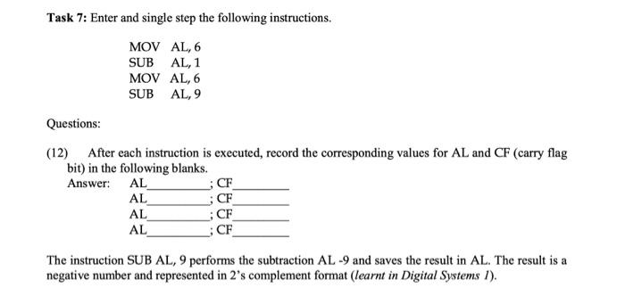 Task 1: (Familiarization with emu8086) Follow the | Chegg.com