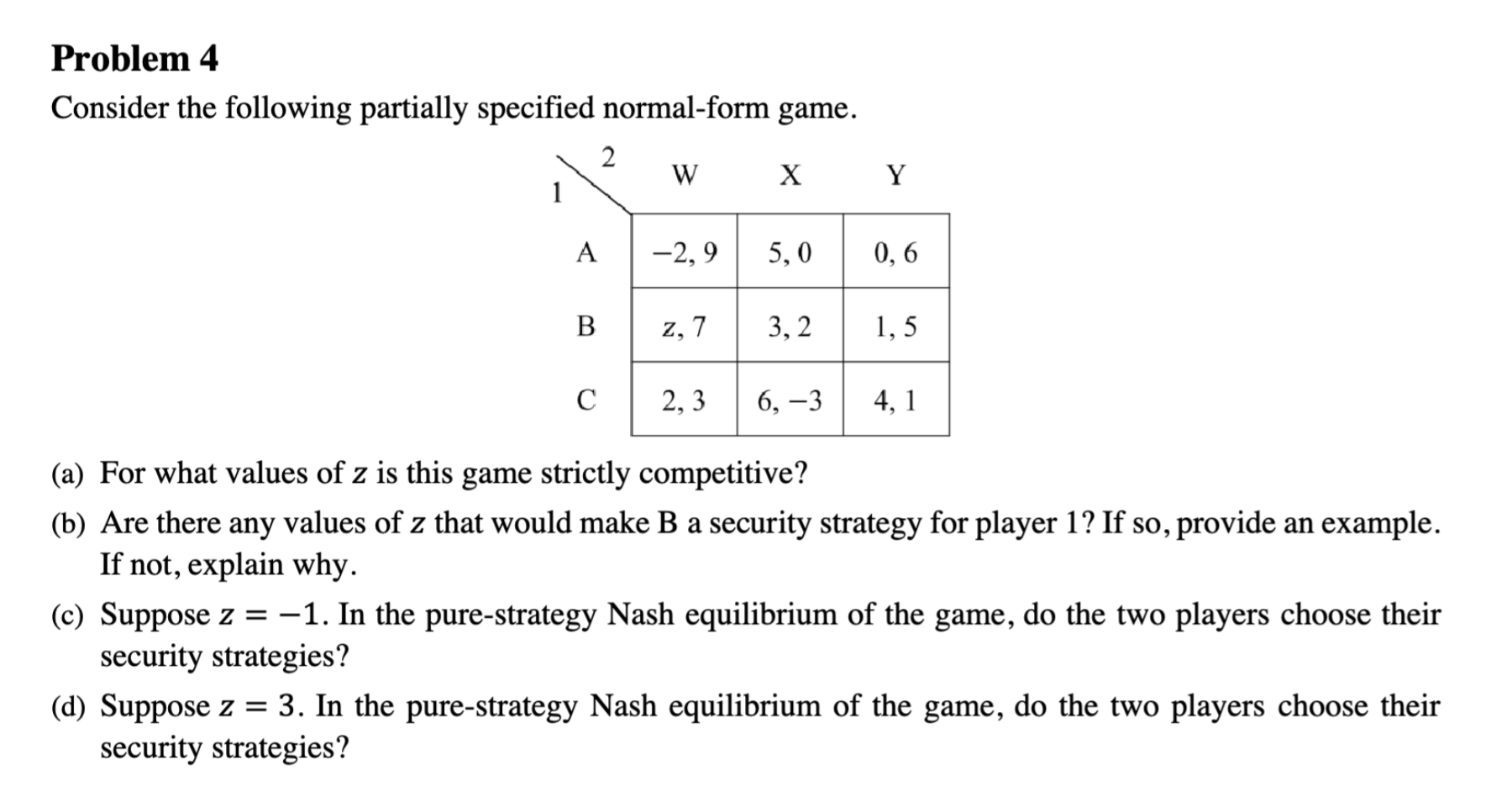 Solved Problem 4 ﻿Consider the following partially specified | Chegg.com