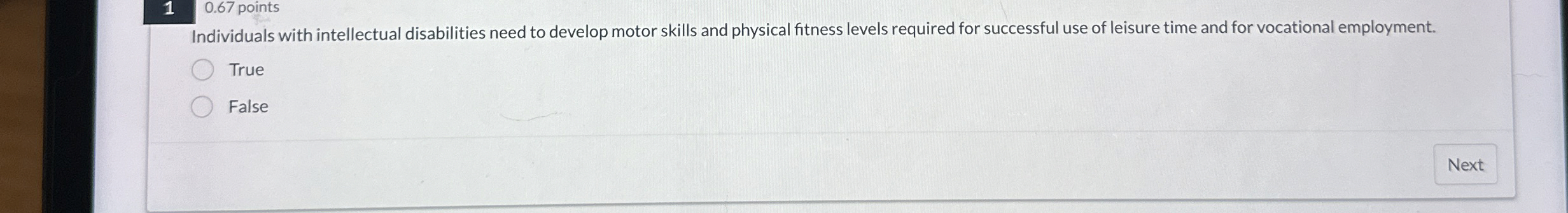 Solved 1 (ll0.67 ﻿pointsIndividuals with intellectual | Chegg.com