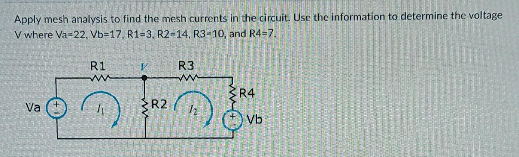 Solved Apply mesh analysis to find the mesh currents in the | Chegg.com