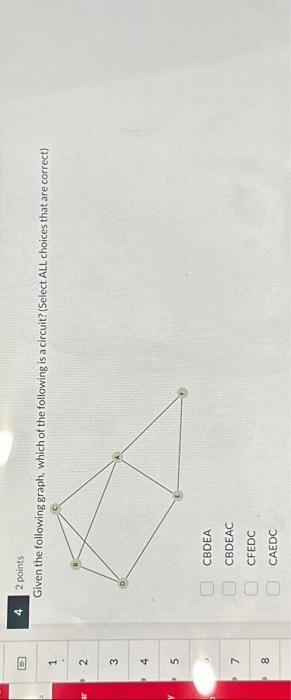 Solved S ar 1 1 . D 2 D 3 D 4 D 5 D 7 80 2 points Given the | Chegg.com