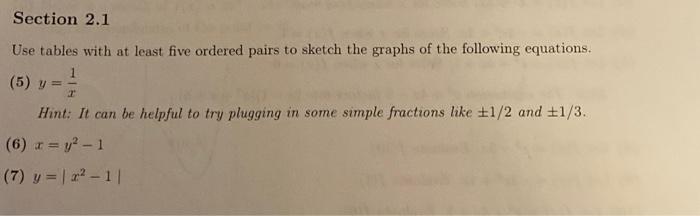 Solved Use tables with at least five ordered pairs to sketch | Chegg.com