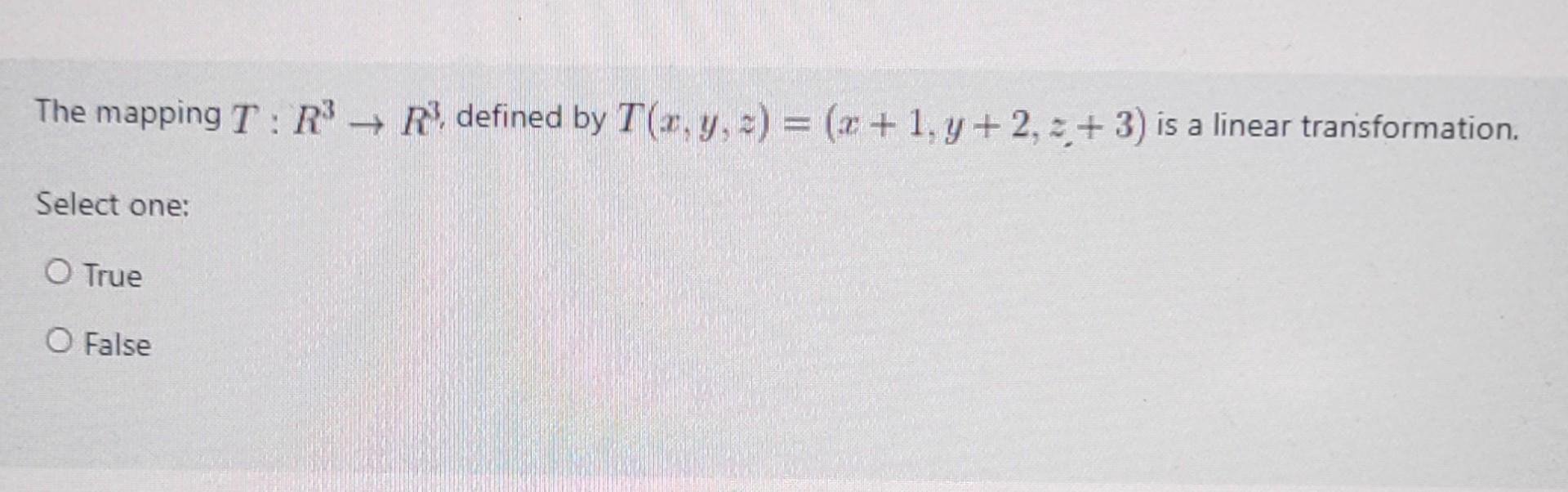 Solved The mapping T:R3→R3, defined by | Chegg.com
