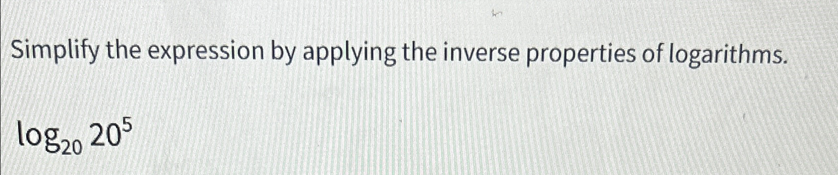 Solved Simplify the expression by applying the inverse | Chegg.com