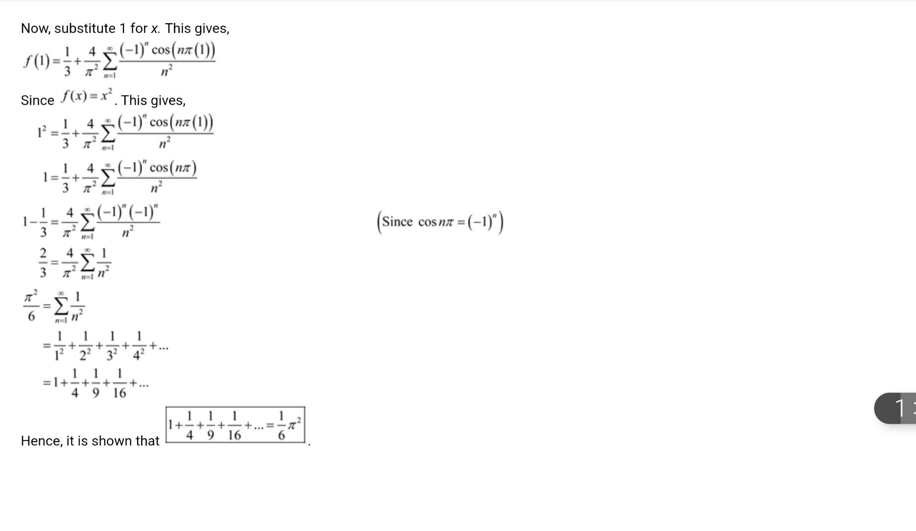 Solved 20. Numeric Values. Using Prob. 11 , show that 1+41+ | Chegg.com