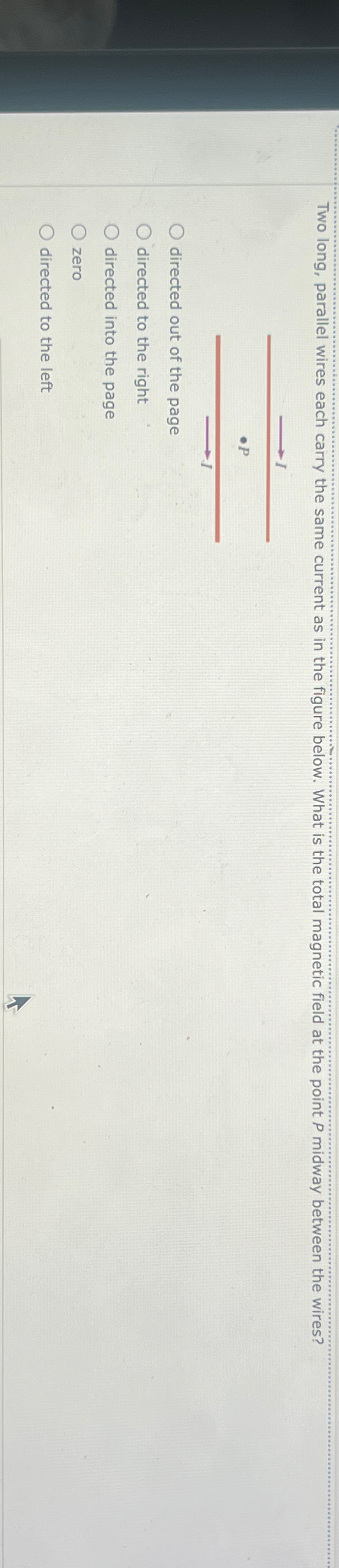 Solved Two long, parallel wires each carry the same current | Chegg.com