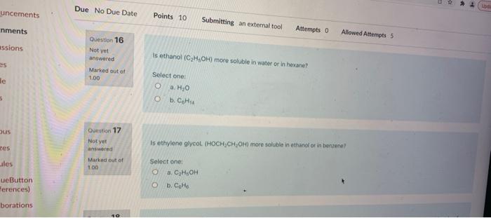 Solved : Due No Due Date uncements Points 10 Submitting an | Chegg.com