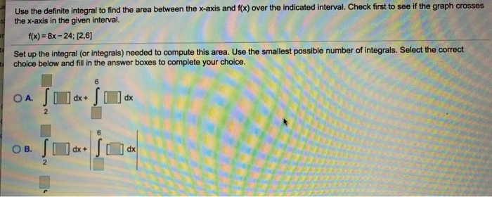 Solved Use the definite integral to find the area between | Chegg.com