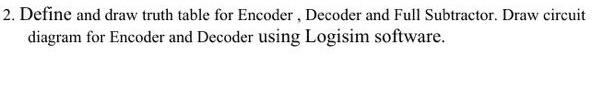 Solved I want the solution in the Logisim program with a | Chegg.com