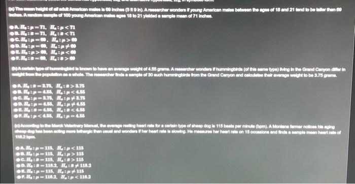 Solved (a) The meen height of all adult American males is 69 | Chegg.com