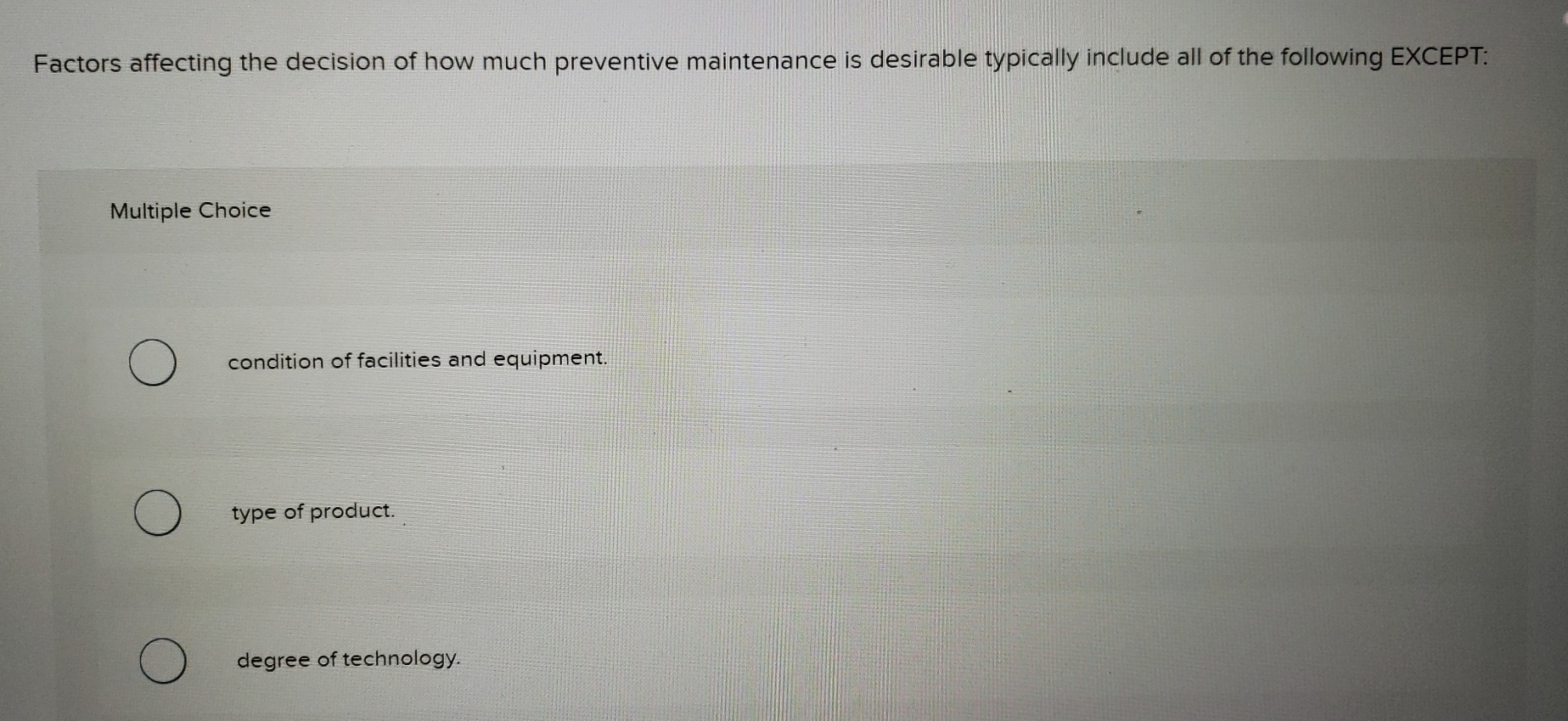 Solved Factors affecting the decision of how much preventive | Chegg.com