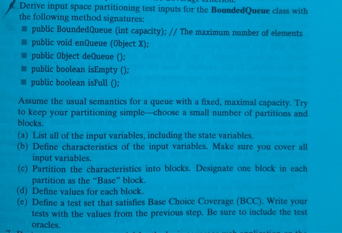 Solved 6. Derive input space partitioning test inputs for | Chegg.com