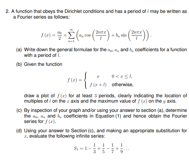 Solved A function that obeys the Dirichlet conditions and | Chegg.com
