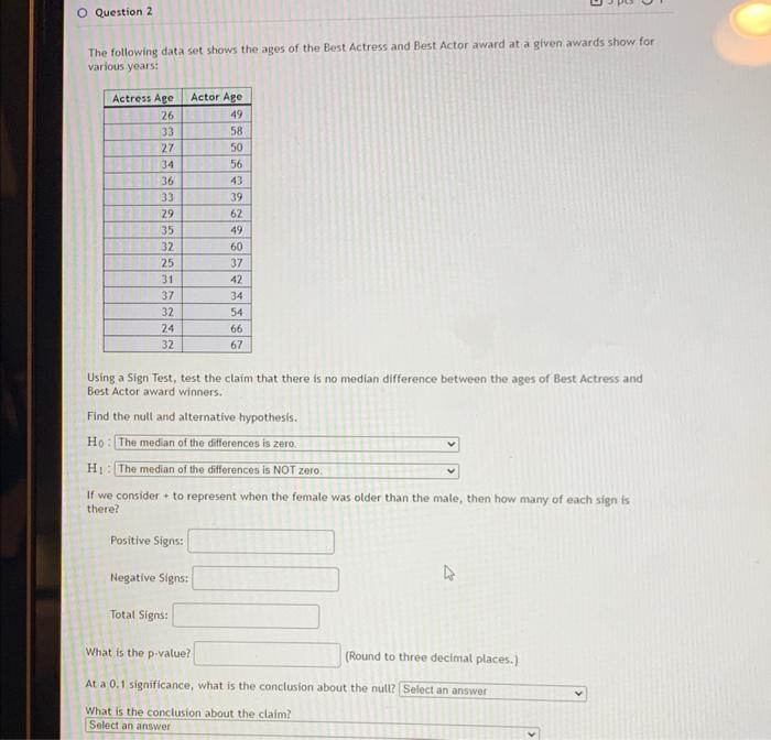 Solved Question 2 The following data set shows the ages of | Chegg.com
