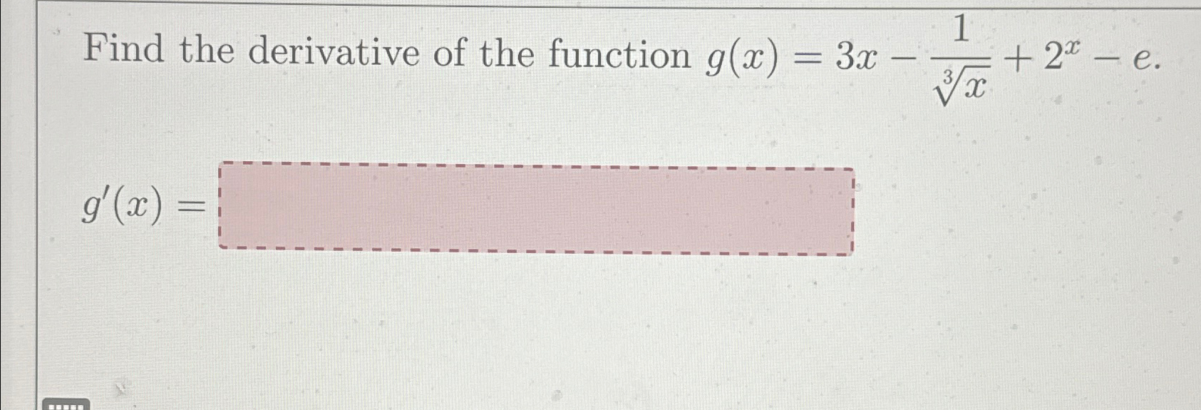 Solved Find the derivative of the function | Chegg.com