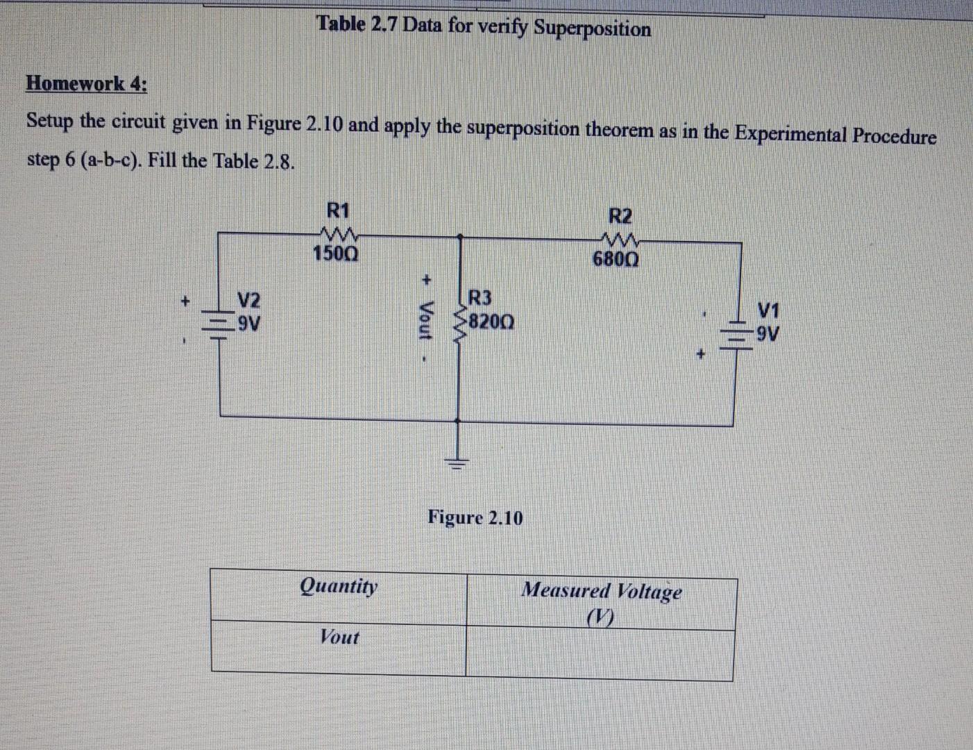 Solved Figure 2.9 Superposition Circuit with (a) 15V Source | Chegg.com