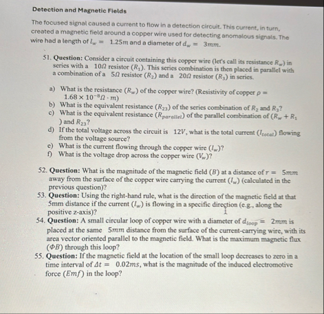 Solved Detection and Magnetic FieldsThe focused signal | Chegg.com