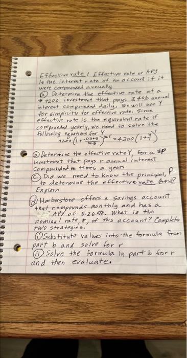 Solved Effective vate: Effective rate or Ary is the interest | Chegg.com