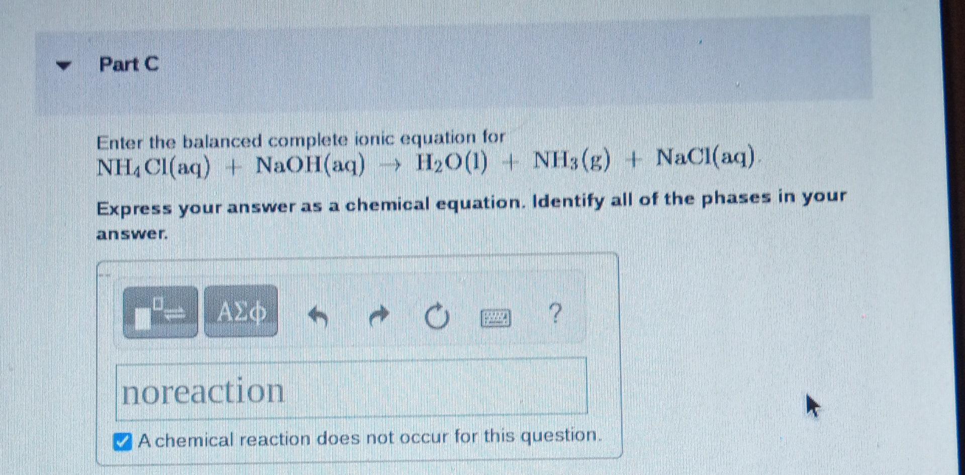 Solved Enter the balanced net ionic equation for | Chegg.com