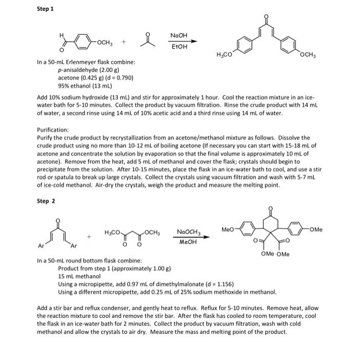 Solved Step 1 In a 50-mL. Erlenmeyer flask combine: | Chegg.com