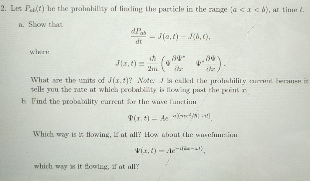 Solved Let Pab(t) ﻿be the probability of finding the | Chegg.com