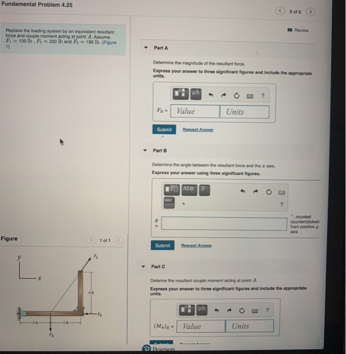 Solved Fundamental Problem 4.25 6 of 8 Review Replace the | Chegg.com