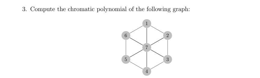 Solved 3. Compute the chromatic polynomial of the following | Chegg.com