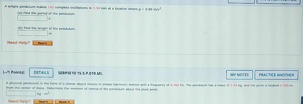 Solved A simple pendulum makes 142 complete oscillations in | Chegg.com
