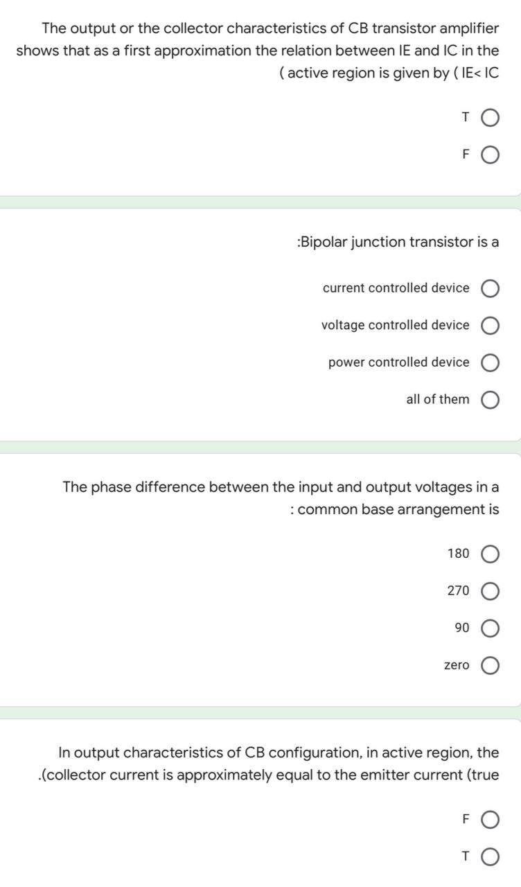 Solved The output or the collector characteristics of CB | Chegg.com