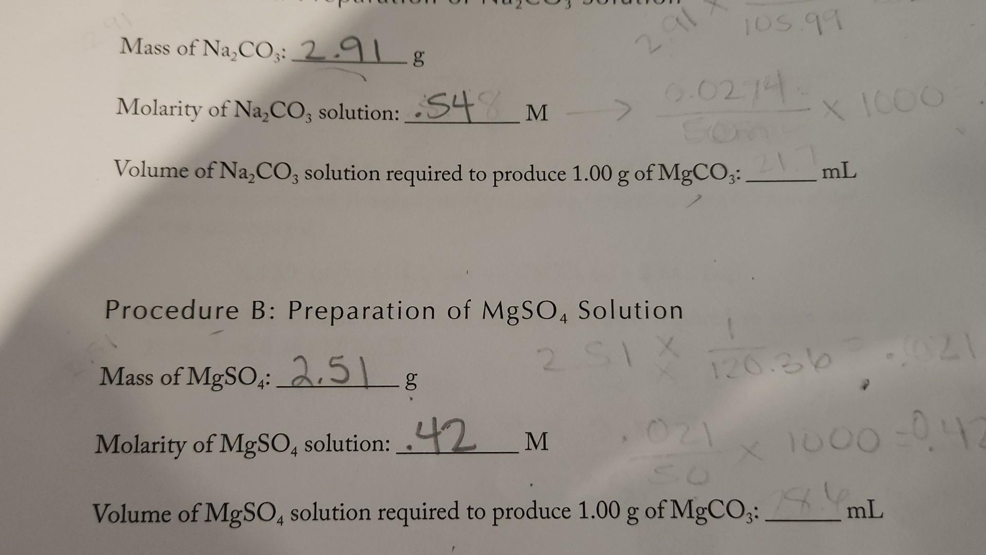 Solved how to find the volume of Na2CO3 solution required to | Chegg.com