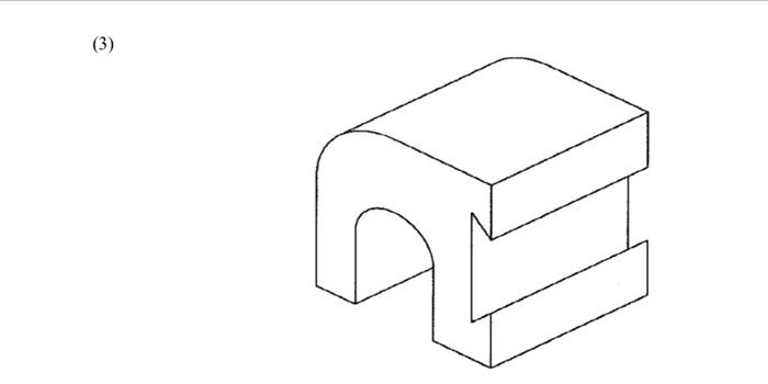 Solved Draw orthographic projects (3 views each). Use | Chegg.com
