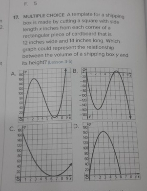 Solved MULTIPLE CHOICE A template for a shipping box is made | Chegg.com