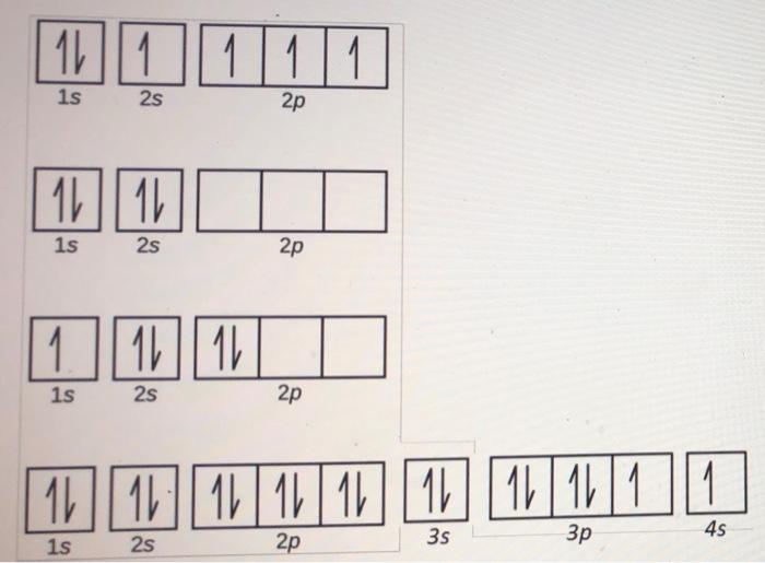 Solved 16 || 1 1 1s 2s 2p 01 || T ONLO 16 11 1s 2s 2p 1 | || | Chegg.com