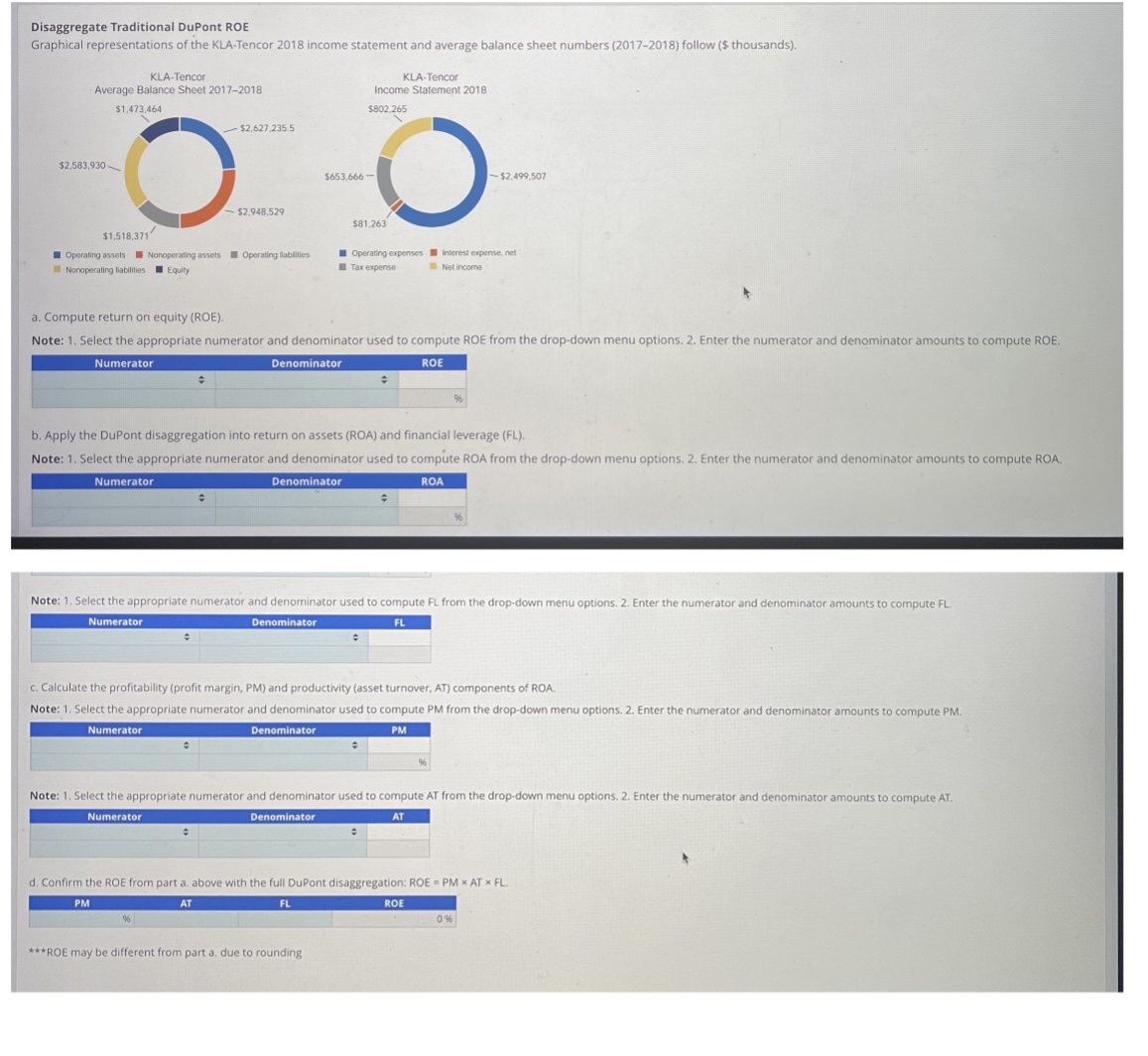Solved Disaggregate Traditional DuPont ROEGraphical | Chegg.com