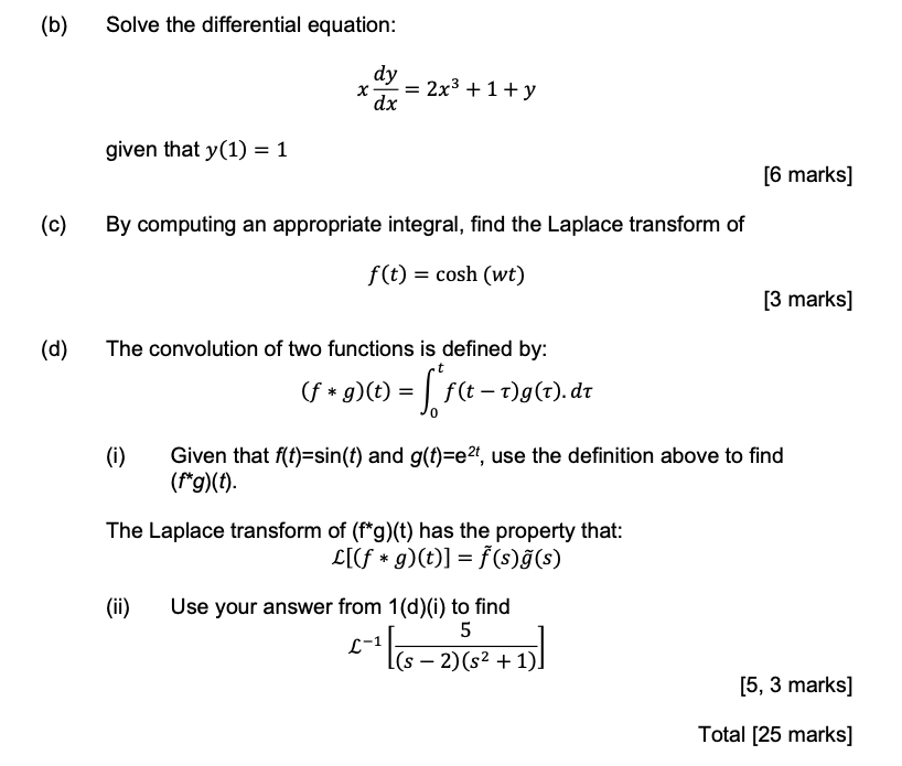 Solved B solve The Differential
