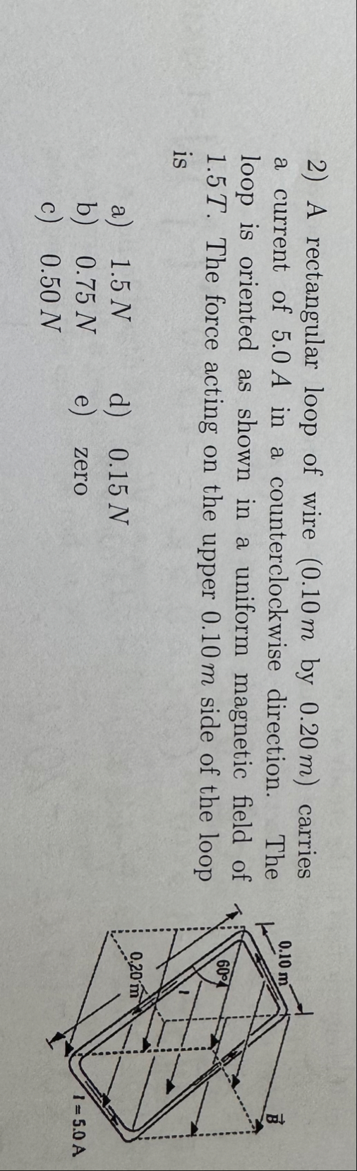 Solved A rectangular loop of wire by 0.20 ﻿m | Chegg.com