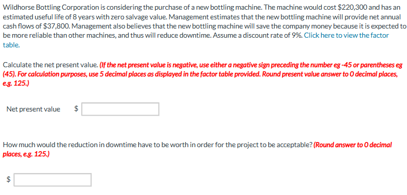Solved Wildhorse Bottling Corporation is considering the | Chegg.com