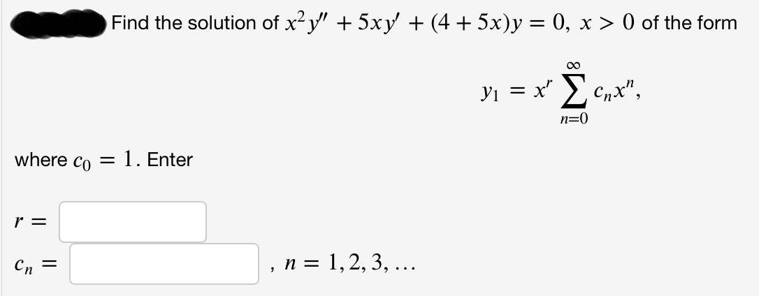 Solved Find The Solution Of X2y5xy45xy0x0 ﻿of The 