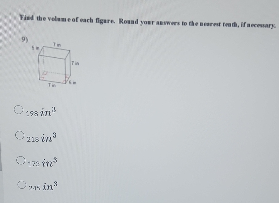 Solved Find the volum e of each figure. Round your answers | Chegg.com