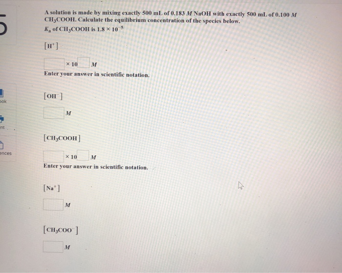 Solved A solution is made by mixing exactly 500 mL of 0.183 | Chegg.com