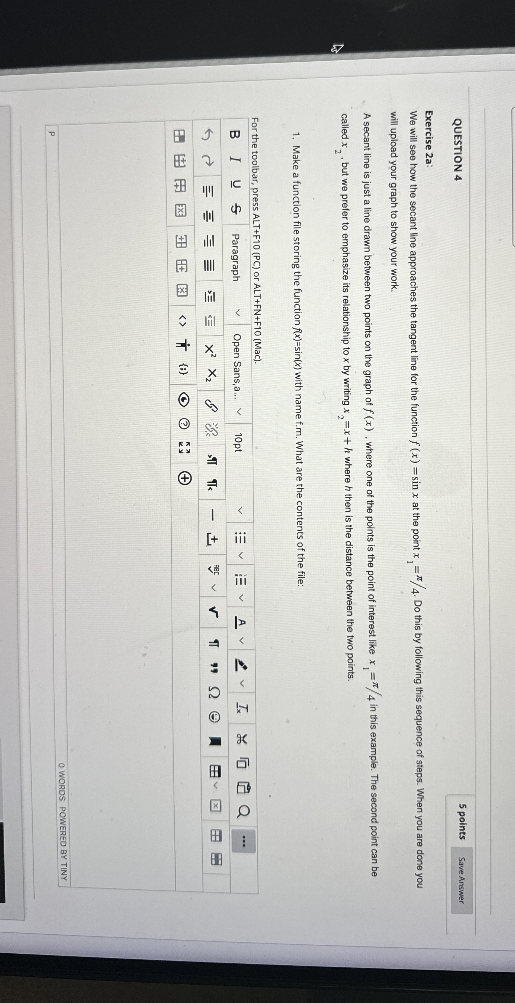 Solved by an EXPERT QUESTION 45 ﻿pointsExercise 2a:We will see how the | Chegg.com