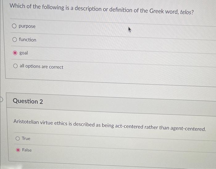 Which of the following is a description or definition | Chegg.com