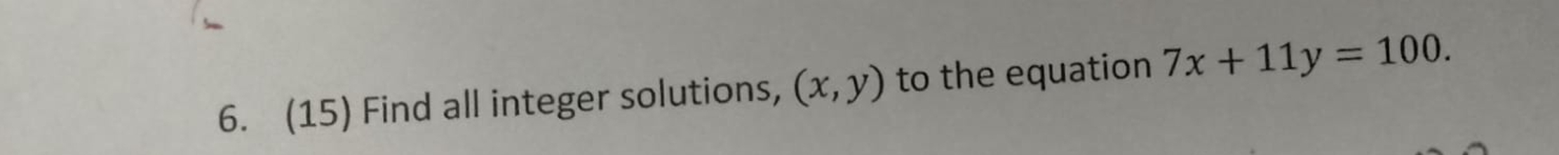 Solved Find all integer solutions, (x,y) to the equation | Chegg.com Solved Find all integer solutions, (x,y) to the equation | Chegg.com