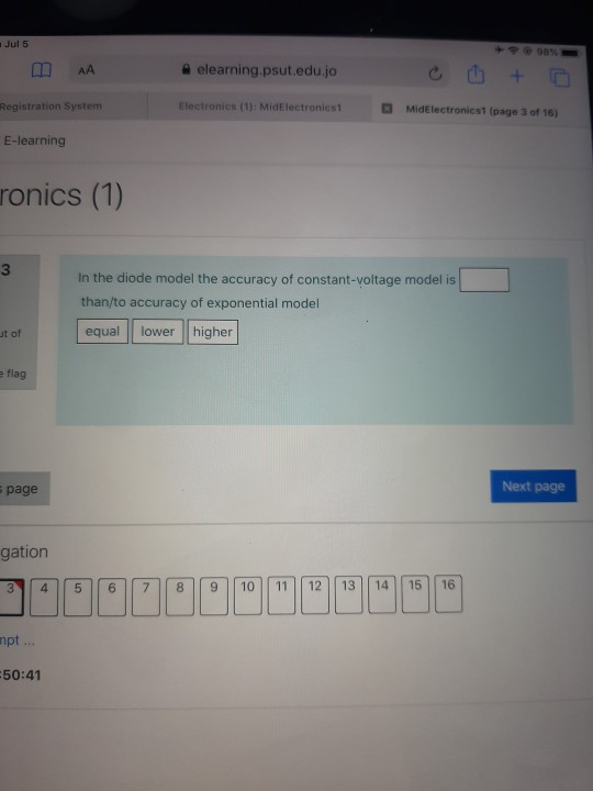 Solved Jul 5 AA elearning.psut.edu.jo + Registration System | Chegg.com