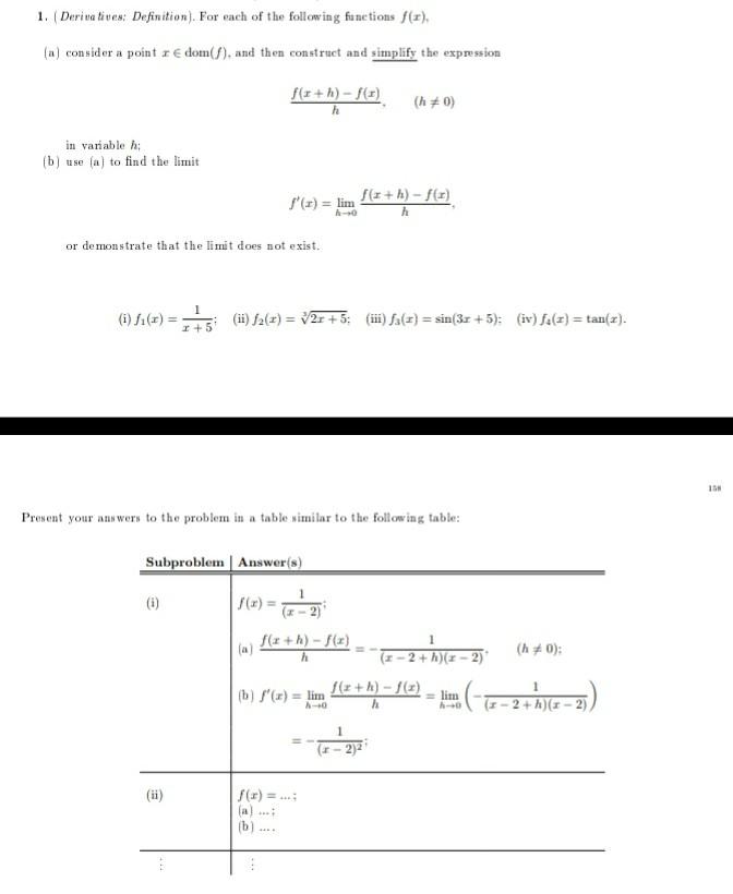 Solved (a) consider a point x∈dom(f), and then construct and | Chegg.com